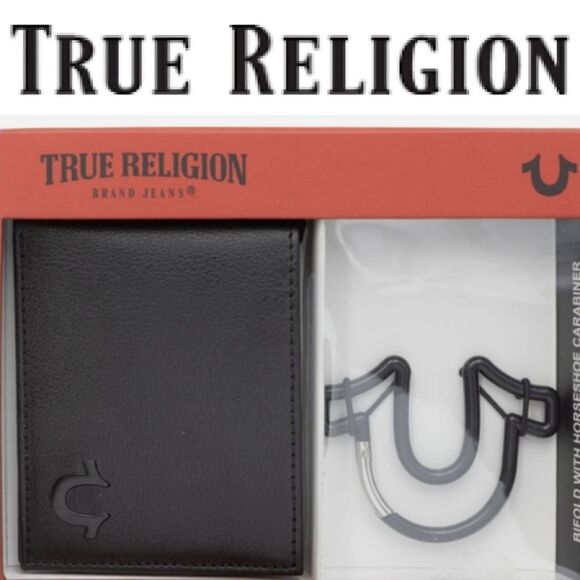 True Religion | Bags | True Religion Altro Bifold Wallet Horseshoe ...